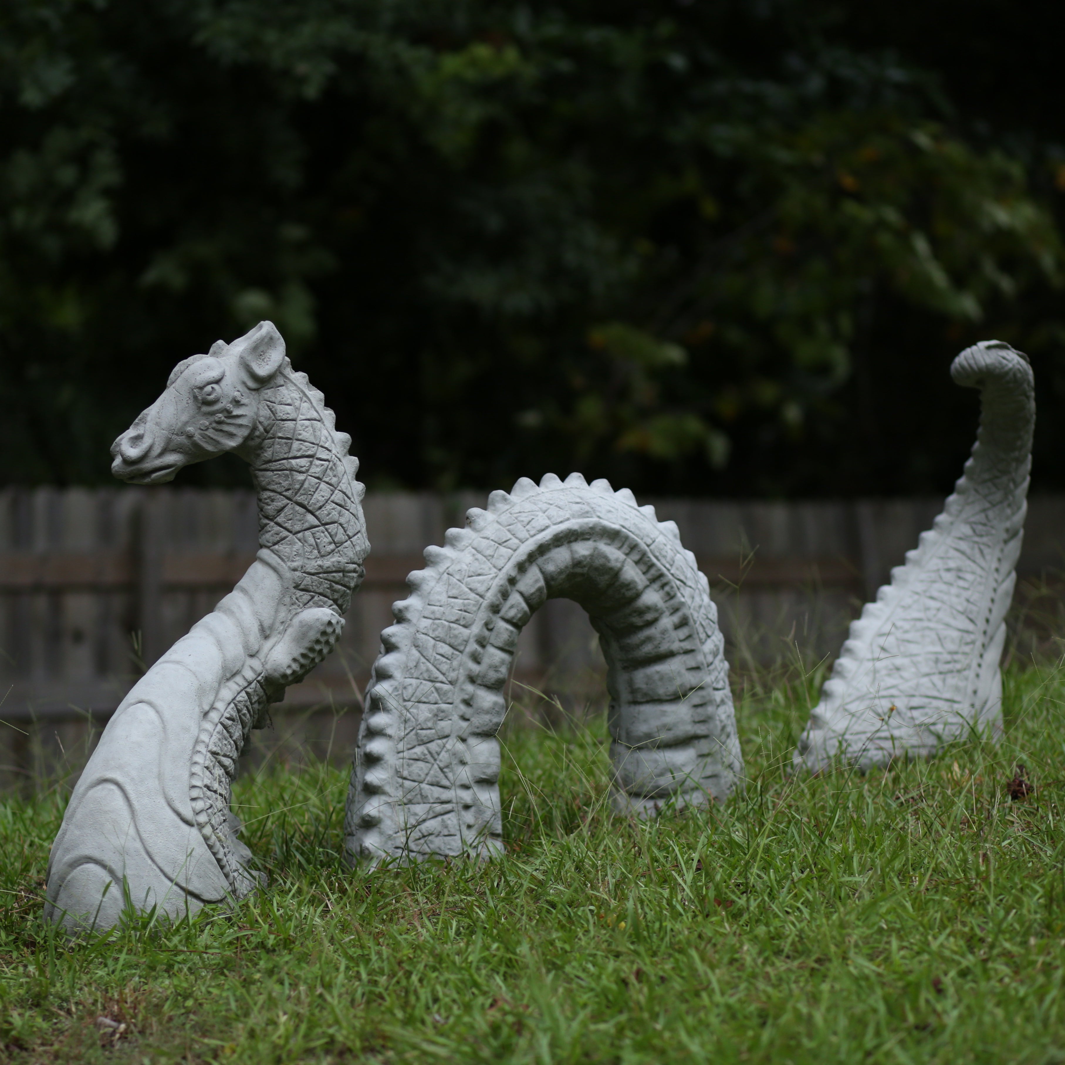 Concrete 3 Piece Dragon Statue – Selcouth Home